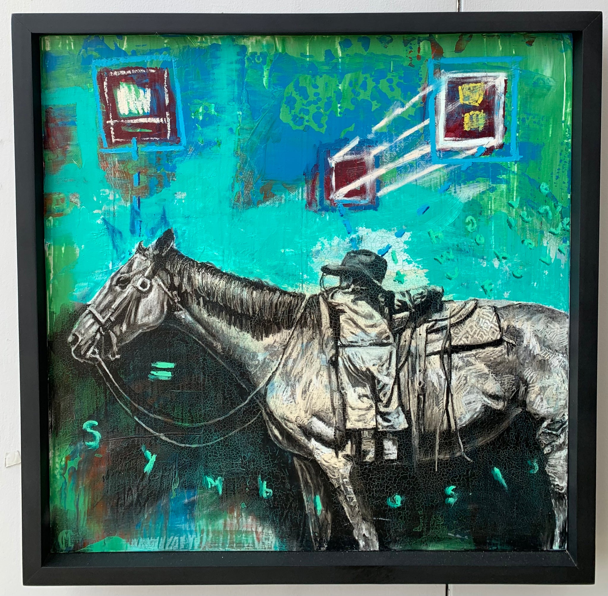 Original Charcoal Drawing Symbiosis 20" x 20" – Collin Margerum Art